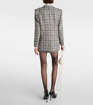 Alessandra Rich Wool Lamé Tweed Blazer - Multicoloured