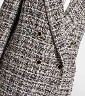 Alessandra Rich Wool Lamé Tweed Blazer - Multicoloured