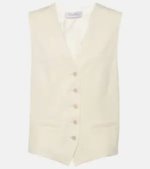Max Mara Zuai Virgin Wool Vest - White