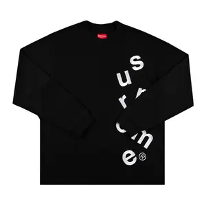 Supreme Scatter Logo Long-sleeve Top - Black