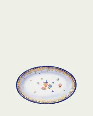 CORALLA MAIURI Villa Borghese Apollo Bianco Oval Rim Platter
