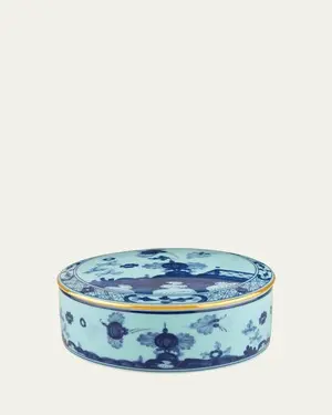 GINORI 1735 Round Covered Box - Iris