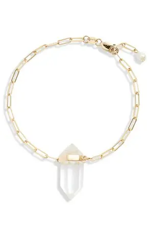 POPPY FINCH Quartz Pendant Bracelet - Gold