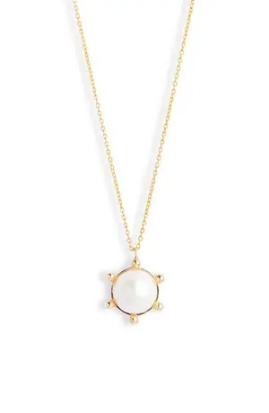 POPPY FINCH Bubble Cultured Pearl Pendant Necklace - Gold
