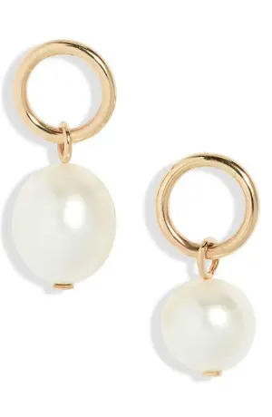 POPPY FINCH Mismatched Cultured Pearl Drop Earrings - Gold