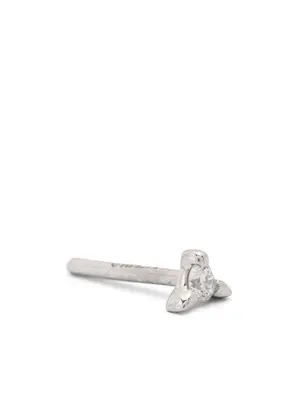 MARIA BLACK 14kt White Gold Stud Earring - Silver