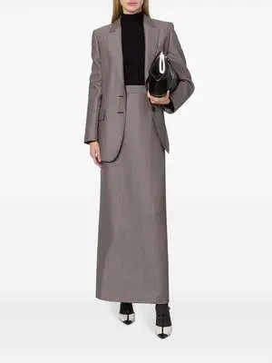 Alberta Ferretti Single-breasted Virgin Wool Blazer