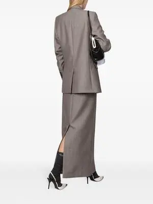 Alberta Ferretti Single-breasted Virgin Wool Blazer