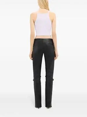 COURREGES Pointy Rib-knit Tank Top - Purple