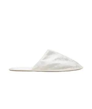 THE ROW Frances Cozy Flat Slippers - Ivory