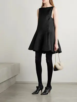 Khaite Mags Silk-gazar Mini Dress - Black