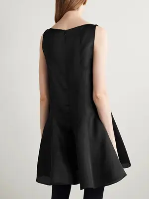 Khaite Mags Silk-gazar Mini Dress - Black