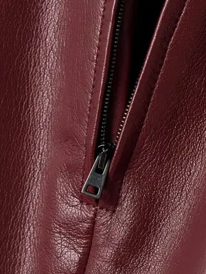 Veronica De Piante Nova Leather Midi Skirt