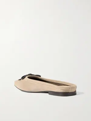 Brunello Cucinelli Bow-embellished Slippers - Neutrals