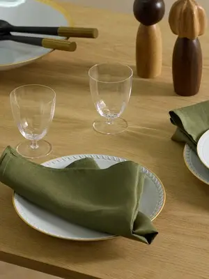 L'Objet Neptune Set Of Two Gold-plated Porcelain Dinner Plates