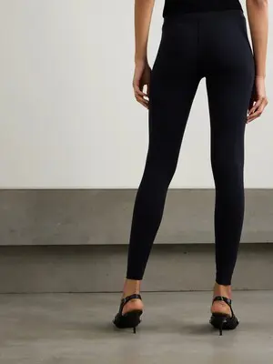Balenciaga Logo-printed Stretch-jersey Leggings - Black