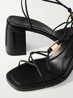 JIMMY CHOO Onyxia 70 Embellished Leather Sandals