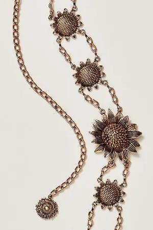 Free People Sunflower Fields Chain Belt - Gold Rush