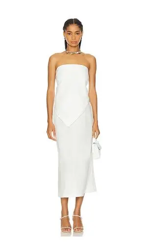 Enza Costa Linen Scarf Top In White