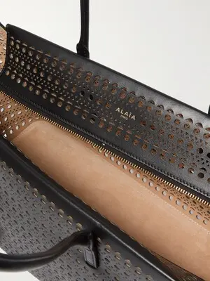 Alaïa Mina 32 Laser-cut Leather Shoulder Bag