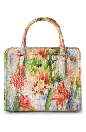 Brahmin Cami Embossed Satchel - Succulent Bloom