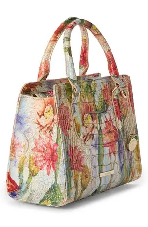 Brahmin Cami Embossed Satchel - Succulent Bloom