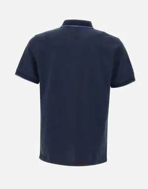 SUN 68 Cotton Polo Shirt With Print Pocket