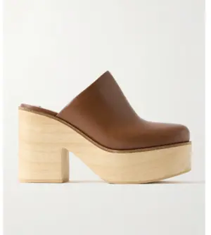 Gabriela Hearst Blake Leather Platform Clogs