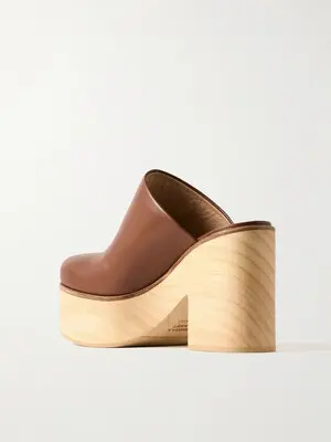 Gabriela Hearst Blake Leather Platform Clogs