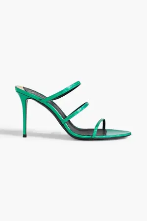 GIUSEPPE ZANOTTI Giuseppe Zanotti Clandestino Patent Leather Sandals - Jade