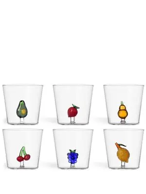 ICHENDORF MILANO Fruits And Flowers Glass Tumblers - White