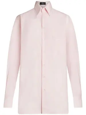 Etro Piped-trim Cotton-poplin Shirt