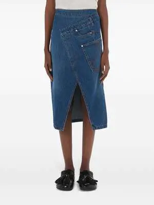 JW Anderson Wrap-design Denim Skirt - Blue