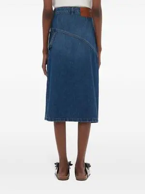 JW Anderson Wrap-design Denim Skirt - Blue