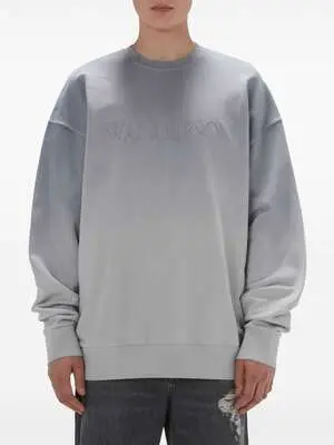 JW Anderson Logo-embroidered Gradient-effect Sweatshirt - Grey