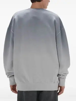 JW Anderson Logo-embroidered Gradient-effect Sweatshirt - Grey