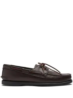SCAROSSO Smooth-leather Boat Shoes - Brown