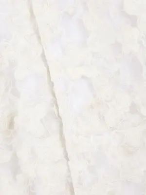 Comme Des Garçons Distressed Lace Long Coat