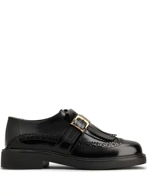 TOD'S Fringe-detail Leather Loafers - Black