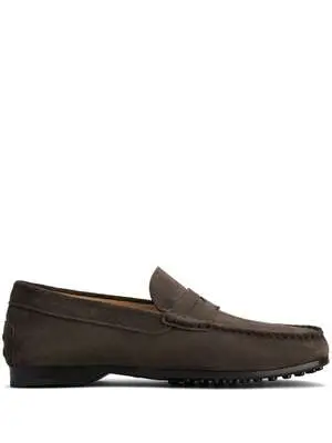TOD'S Almond Toe Loafers - Brown