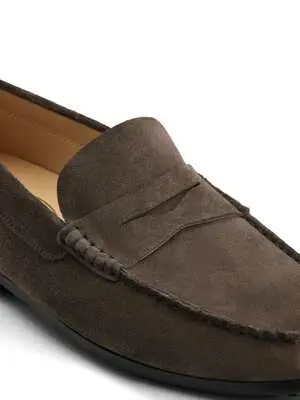 TOD'S Almond Toe Loafers - Brown