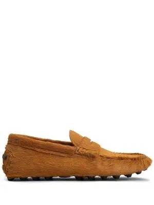TOD'S Gommino Calf-hair Loafers - Brown