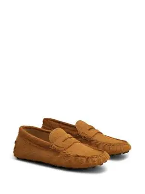 TOD'S Gommino Calf-hair Loafers - Brown