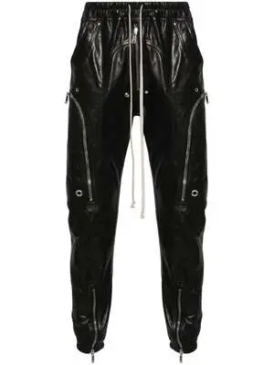 Men's Tapered Leg Leather Pants