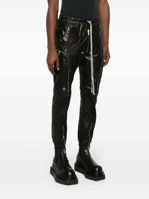 Rick Owens Bauhaus Leather Cargo Pants - Black
