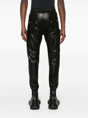 Rick Owens Bauhaus Leather Cargo Pants - Black