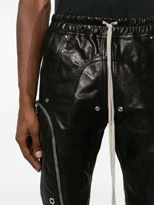Rick Owens Bauhaus Leather Cargo Pants - Black