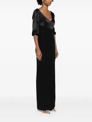 V:PM ATELIER Flora Scoop-neck Gown - Black
