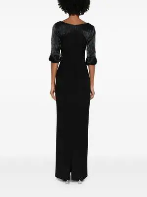 V:PM ATELIER Flora Scoop-neck Gown - Black