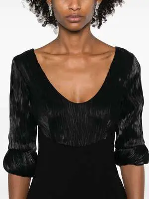 V:PM ATELIER Flora Scoop-neck Gown - Black